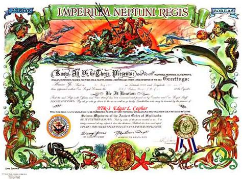 Shellback Certificate 24 Oct 1968 Crossing Of The Equator Flickr