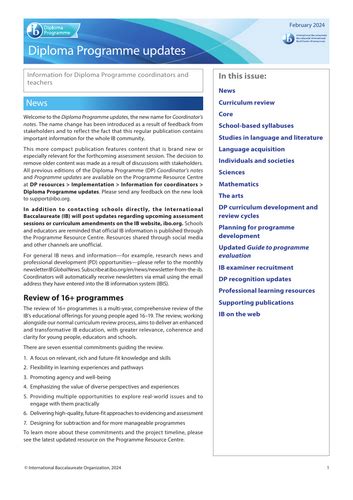 Ib Dp Diploma Programme Updates 2024 2027 Teaching Resources