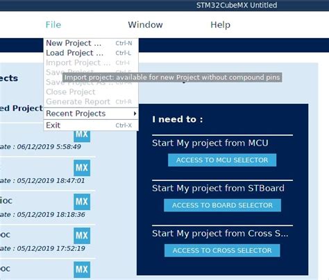 Problems With Importing Project Into Stm32cubemx Stmicroelectronics Community