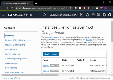 Oracle Cloud Free Tier Enigmas Blog