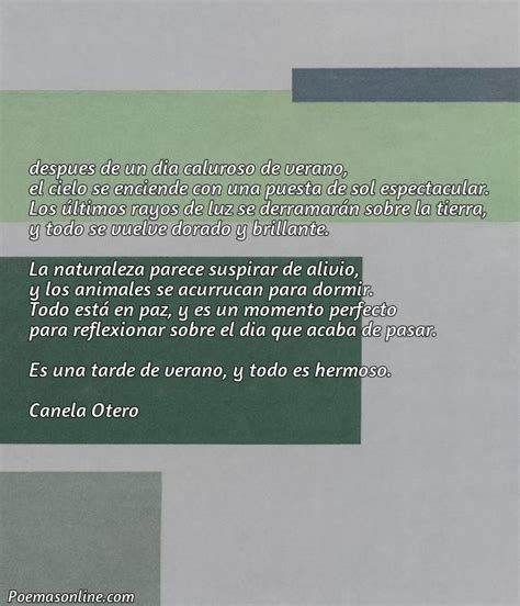 Cinco Mejores Poemas Tarde De Verano Poemas Online