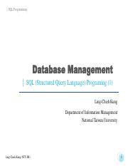Essential Guide To SQL Programming For Database Management Course Hero