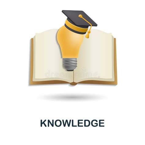 Knowledge Icon 3d Illustration From E Learning Collection Stock Vector