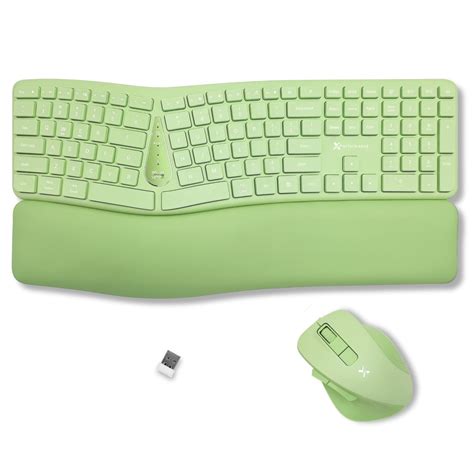 X9 Green Keyboard And Mouse Wireless Combo Type Longer 2 4g Bluetooth Ergonomic Keyboard