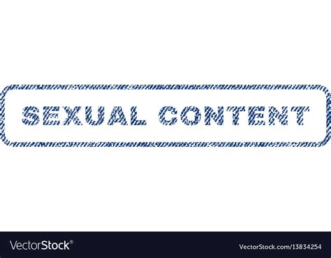 Sexual Content Textile Stamp Royalty Free Vector Image