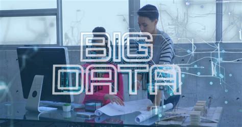 Animation Of Big Data Text Over Diverse Business People Stock Footage