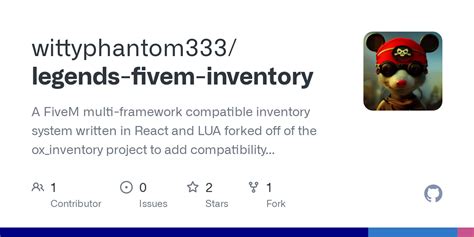 GitHub Wittyphantom333 Legends Fivem Inventory A FiveM Multi
