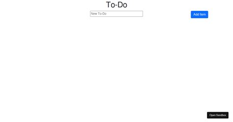 To Do Template Codesandbox