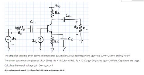 Solved Tw Vcc Rc Hh Cca Cci Tgo Mi Rl Rs Hmm 1 Nus Ib 0