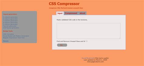 Css Compressor-精簡壓縮css的好工具 Css Compressor-精簡壓縮css的好工具