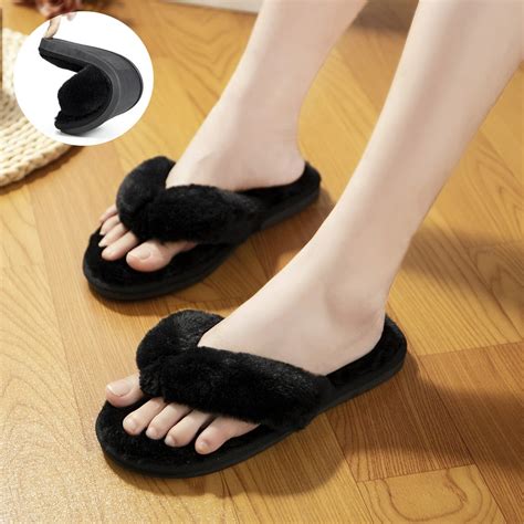 Dodoing Dodoing Womens Memory Foam Flip Flop House Indoor Slippers