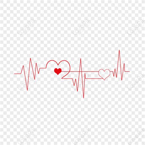 빨간 줄에 사랑 마음 하트 일러스트감시 장치케어 Png 일러스트 무료 다운로드 Lovepik