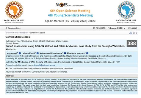 Pdf Runoff Assessment Using Scs Cn Method And Gis In Arid Areas Case