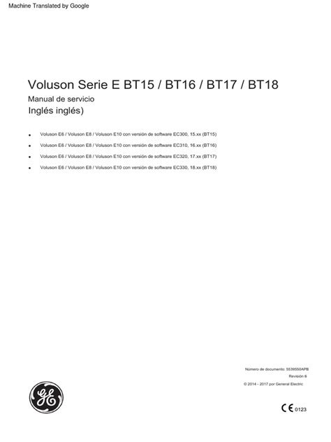 Voluson E Series Bt15 Bt16 Bt17 Bt18 Service Manual 1 Pdf