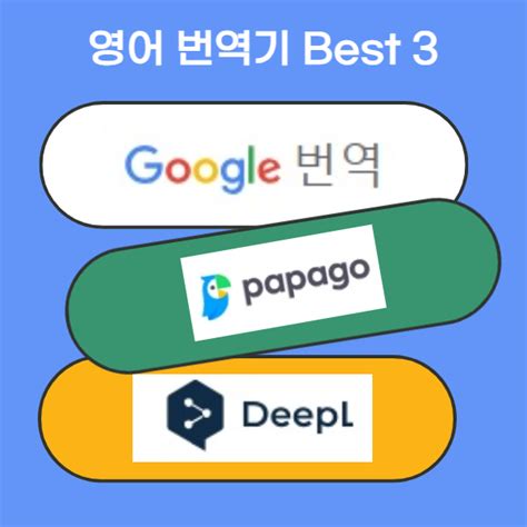 영한한영번역기 Best 3 파파고 Vs 구글 번역기 Vs Deepl 딥엘 Edu연구소