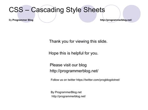 introduction to css by