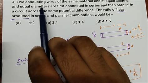 Two Conducting Wires Of The Same Material And Of Equal Lengths And