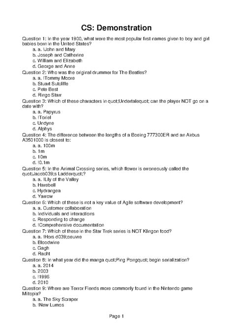 Cs 245 Chapter Summary 2 Cs Demonstration Question 1 In The Year