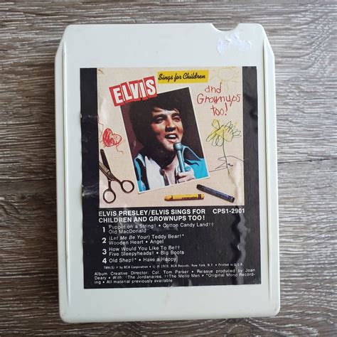 Elvis Presley Vintage 8 Track Tape Elvis Sings For Etsy