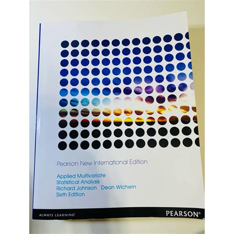 統計原文書 Applied Multivariate Statistical Analysis 多變量分析 第六版 蝦皮購物