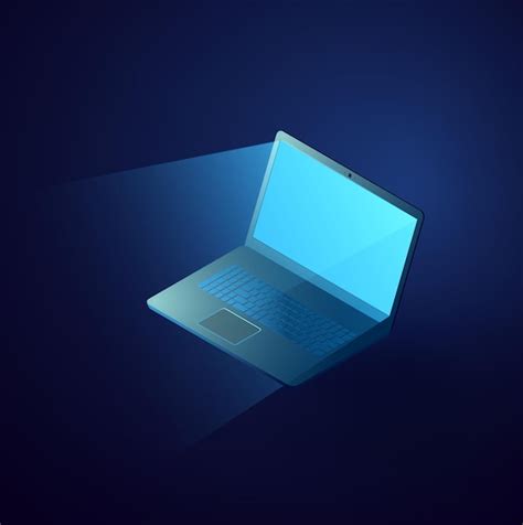 Premium Vector Computer Isometric Cloud Network Blue D Cloud Technology