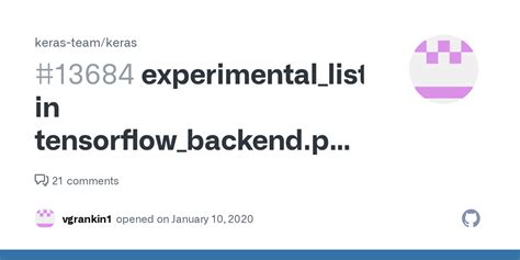 Experimentallistdevices In Tensorflowbackendpy Line 506 · Issue 13684 · Keras Teamkeras