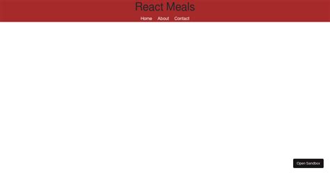 React Meal App Codesandbox