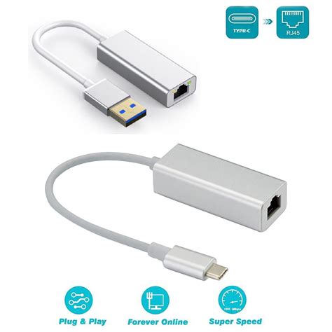 USB A USB C To LAN Adapter 100 MBPS 100mm Shopee Malaysia