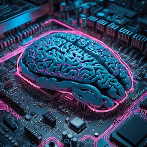 Human Brain Integrated With A Computer Circuit Board Premium Ai Generated Image