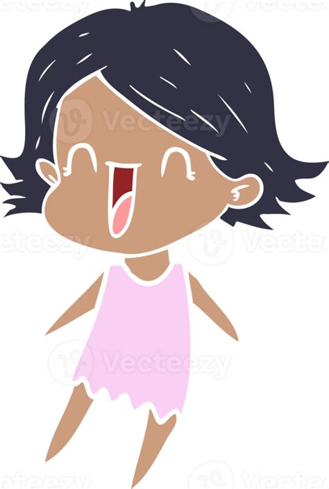 Flat Color Style Cartoon Happy Woman 45172403 Png