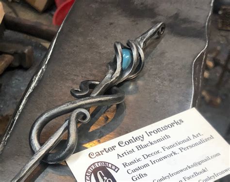 Forged Hair Pin Etsy