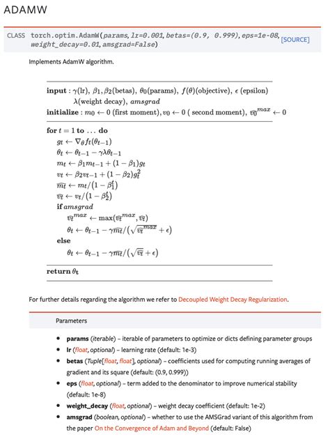 Optimizers Documentation Tracking Issue Issue Pytorch Pytorch Github