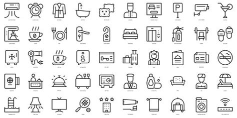 Customer Service Web Icons Set In Thin Line Vector Image