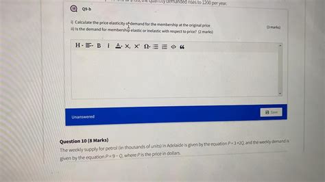 Part B Calculation Questions Marks Show All Chegg