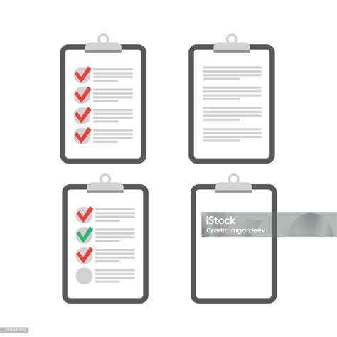 클립 보드 체크 리스트 플랫 디자인 목록 벡터를 확인합니다 클립 보드 및 확인 표시 개념에 대한 스톡 벡터 아트 및 기타 이미지 개념 긴급 개념 문서 Istock