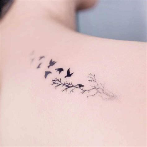 Bird On Branch Tattoo