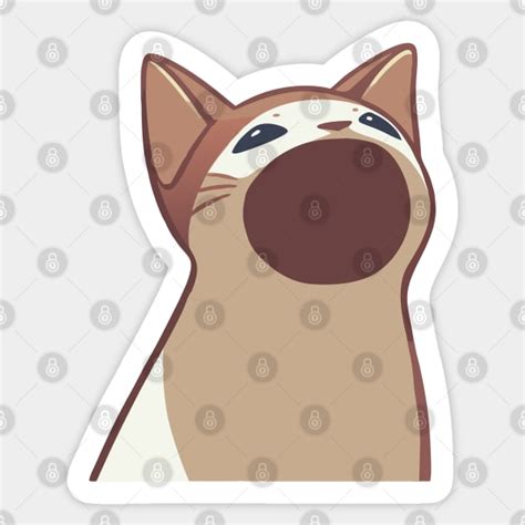 Pop Cat Meme Pop Cat Sticker Teepublic