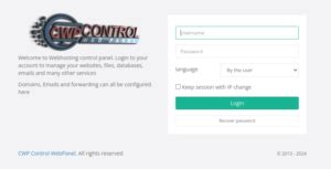 Logging Into Control Web Panel CWP InMotion Hosting