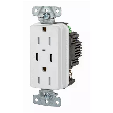 Usb Charger Receptacle 15a 125v Duplex Power Delivery 55w Type C