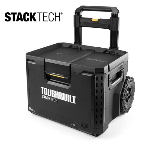 Toughbuilt Stacktech 22 3 In W X 26 In H X 19 7 In D Black Plastic Metal Rolling Tool Box Tb B1