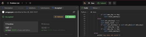 puyao yang on linkedin dived back into python on leetcode and just for fun tackled a hard…