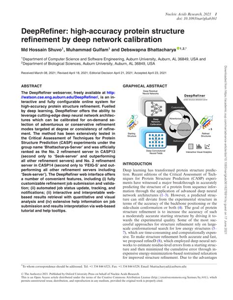 Pdf Deeprefiner High Accuracy Protein Structure Refinement By Deep