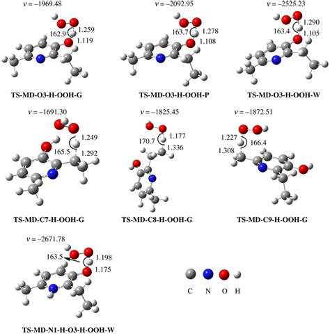 Optimized Structures Of The Transition States Ts Along The Fht