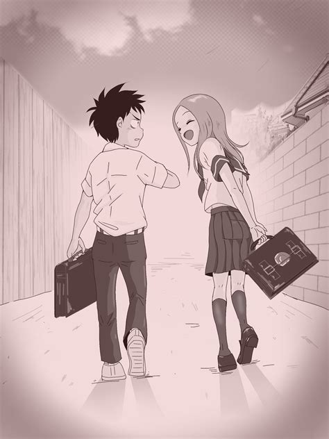 Takagi San And Nishikata Karakai Jouzu No Takagi San Drawn By