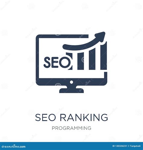 Seo Ranking Icon Trendy Flat Vector Seo Ranking Icon On White B Stock
