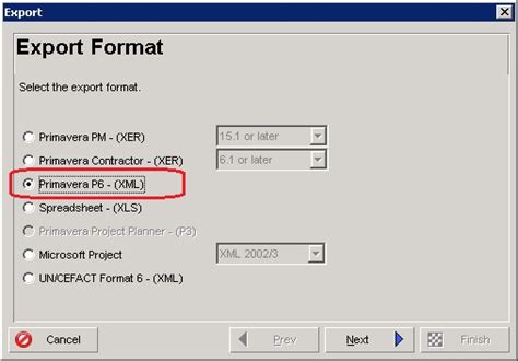 How To Export A Project And Include A Baseline In Primavera P
