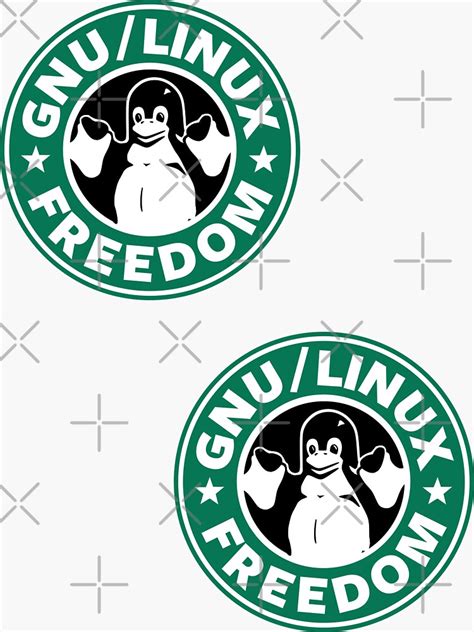 Gnu Linux­ Freedom Sticker For Sale By Ponda Redbubble