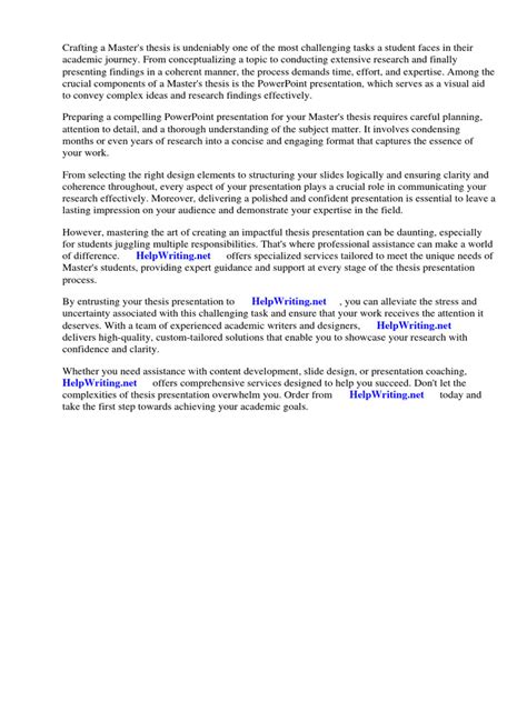 Master Thesis Powerpoint Presentation Pdf Thesis Microsoft Power Point