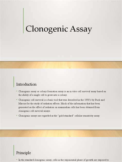 Clonogenic Assay Pdf Stem Cell Assay