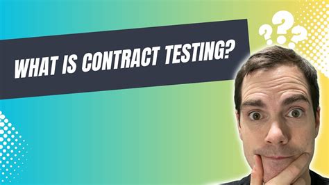 What Is Contract Testing Youtube